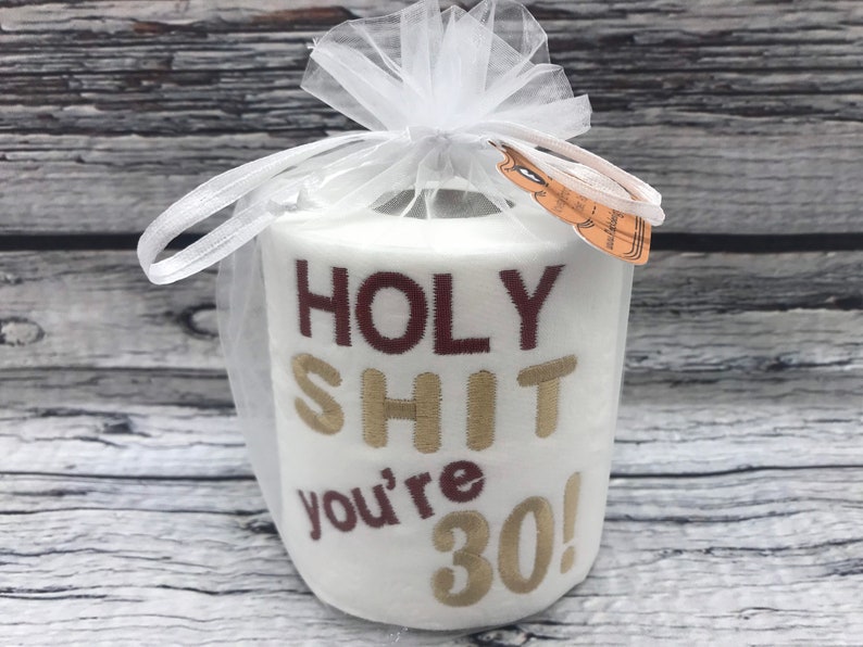 30th Birthday Novelty Embroidered Toilet Roll, Funny Gift, Joke ...