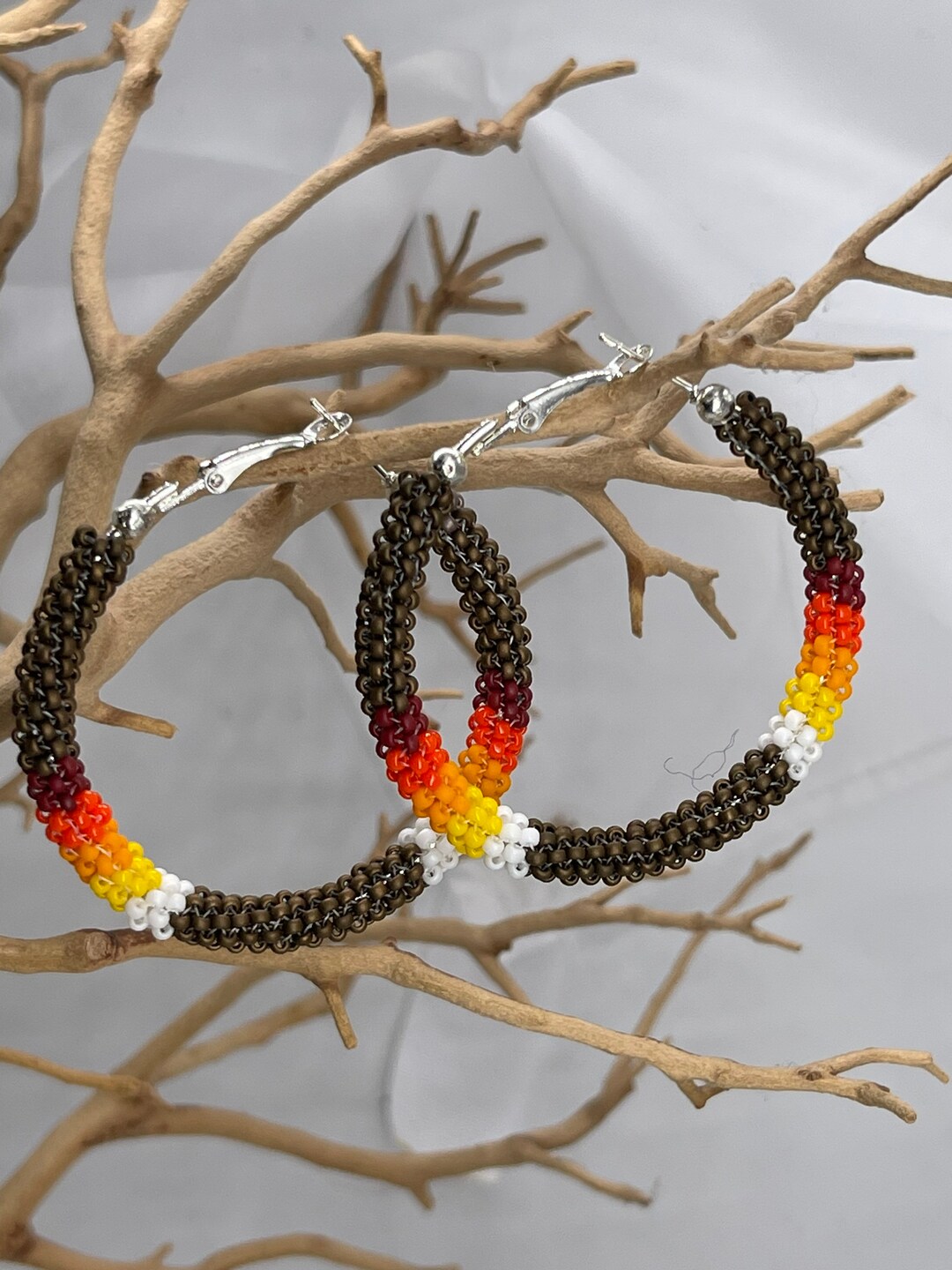Native American Style Hoop Earrings. - Etsy