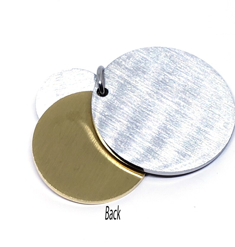3 Size Blank Round Charms Stainless Steel 2 Silver Charms 1 | Etsy
