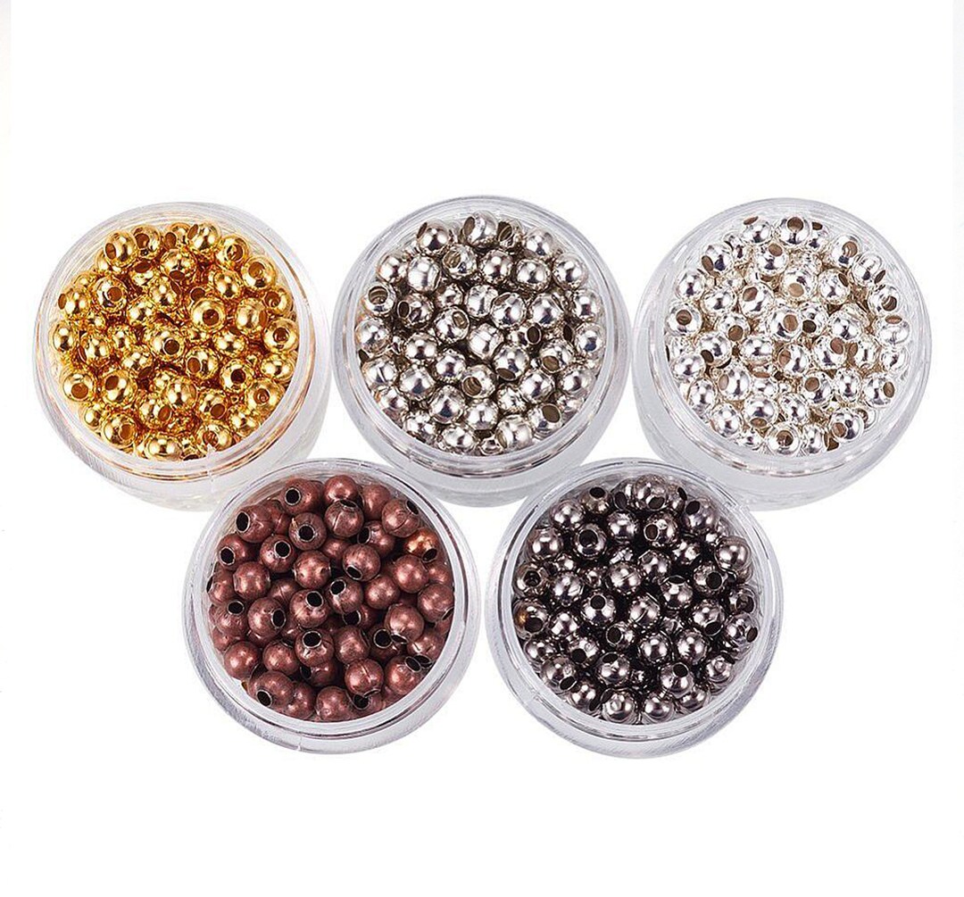 5 Box Iron Round Spacer Beads, Mixed Color - Etsy