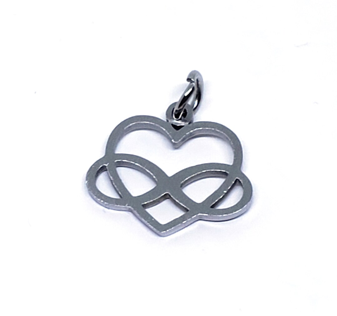 Infinity Heart Charm Stainless Steel Infinity Love Symbol Pendant ...