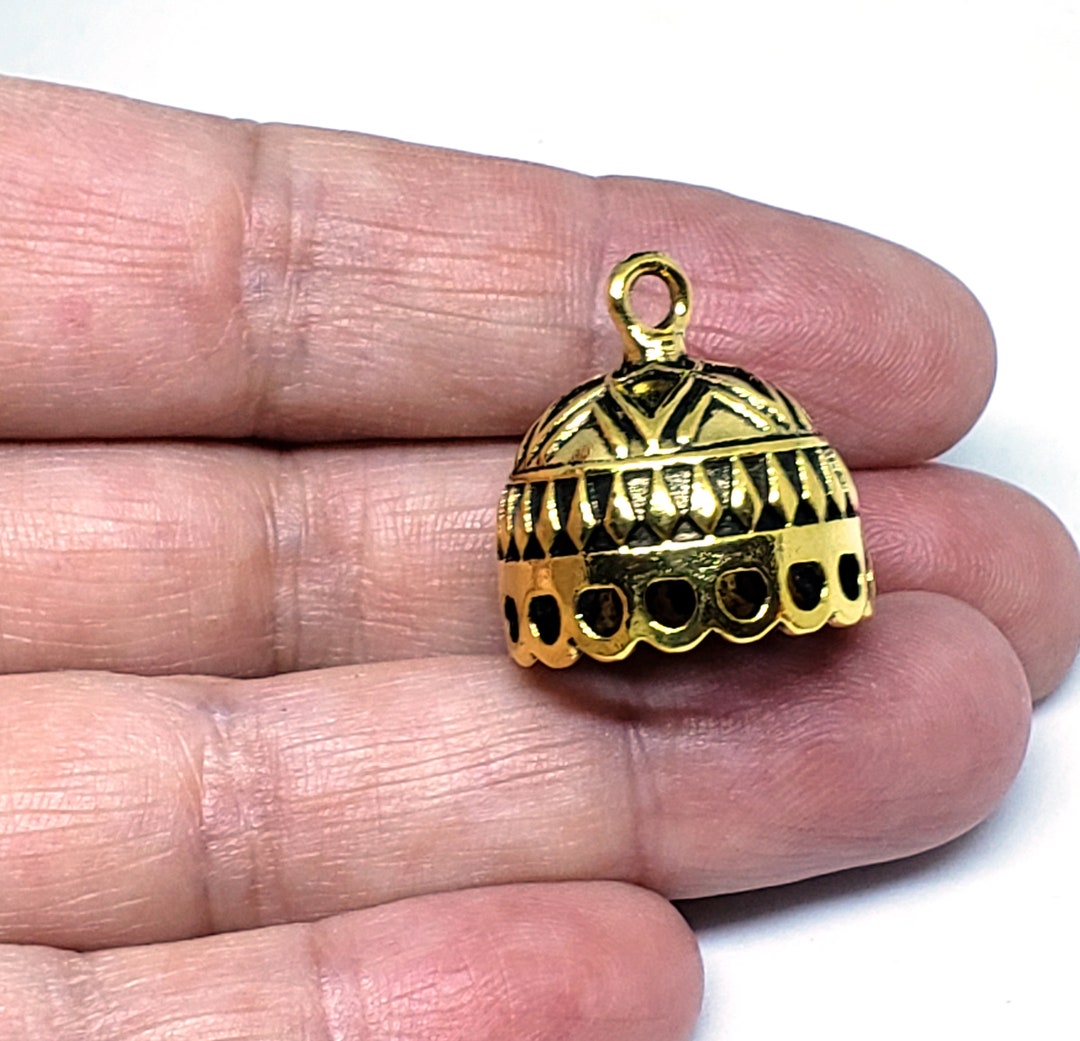 2pcs Big Tassel Cap Bail Antique Golden - Etsy