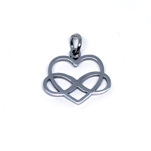 Infinity Heart Charm Stainless Steel Infinity Love Symbol Pendant ...