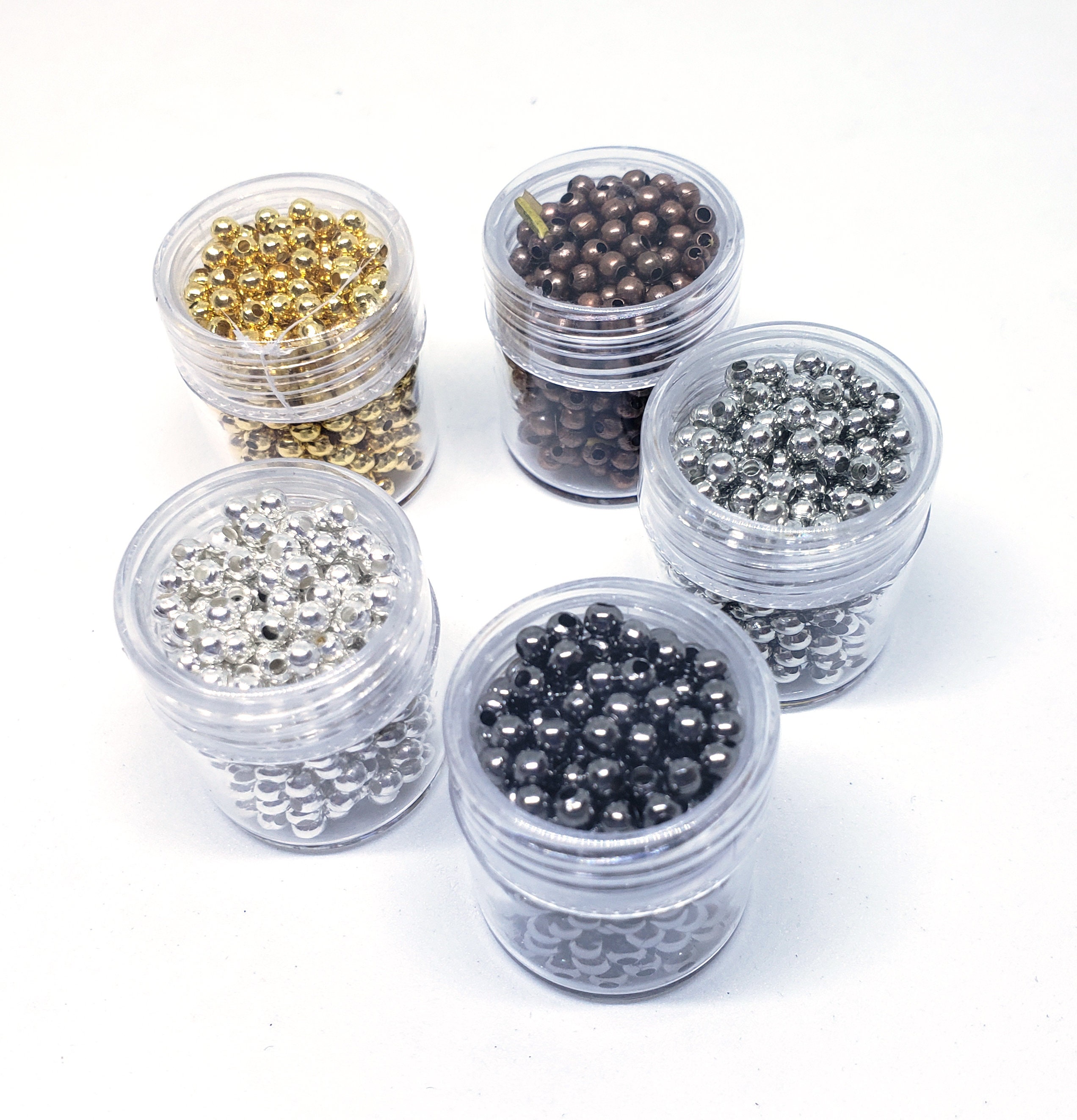5 Box Iron Round Spacer Beads, Mixed Color - Etsy