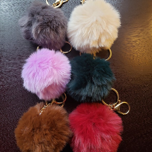 Fur Ball Keychain - Etsy