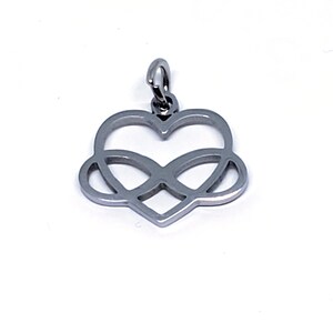 Infinity Heart Charm Stainless Steel Infinity Love Symbol Pendant ...