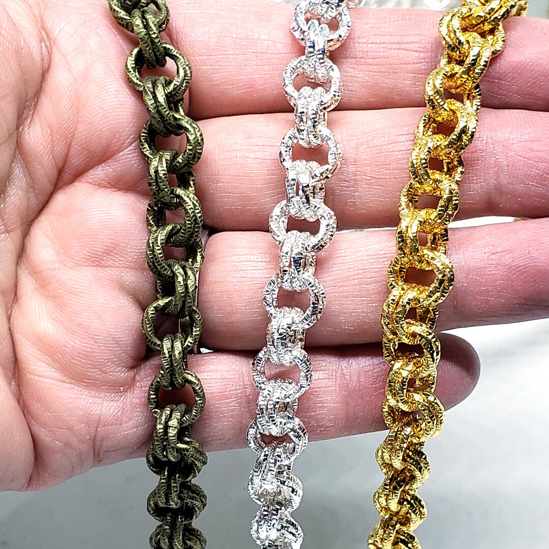 Unfinished Iron Rolo Chains, Double Link Chains, Unwelded, With ...