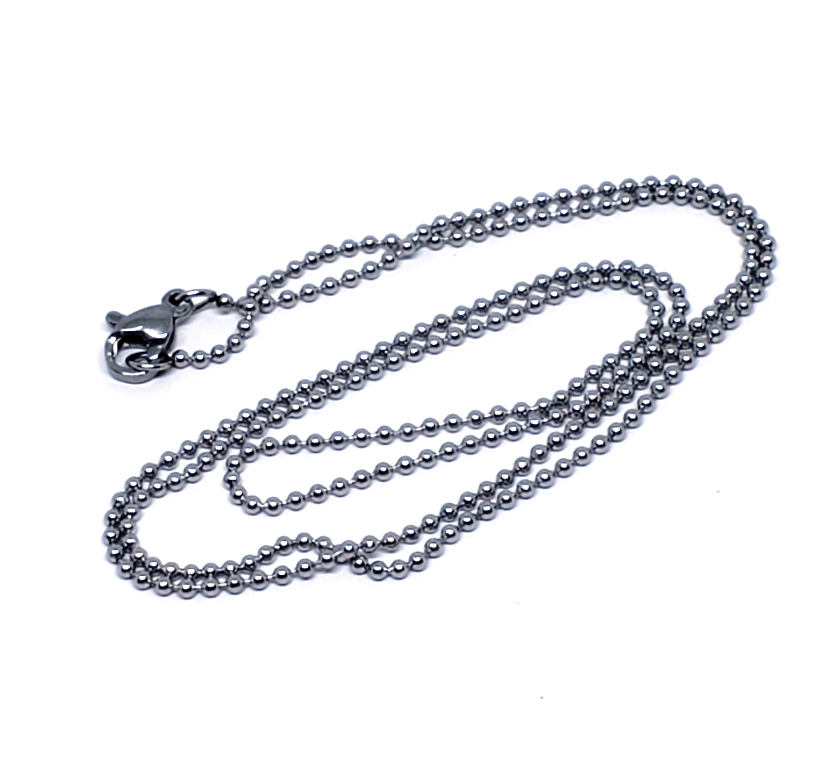 Ball Chain Stainless Steel Finished Chain with Lobster Clasp | Etsy