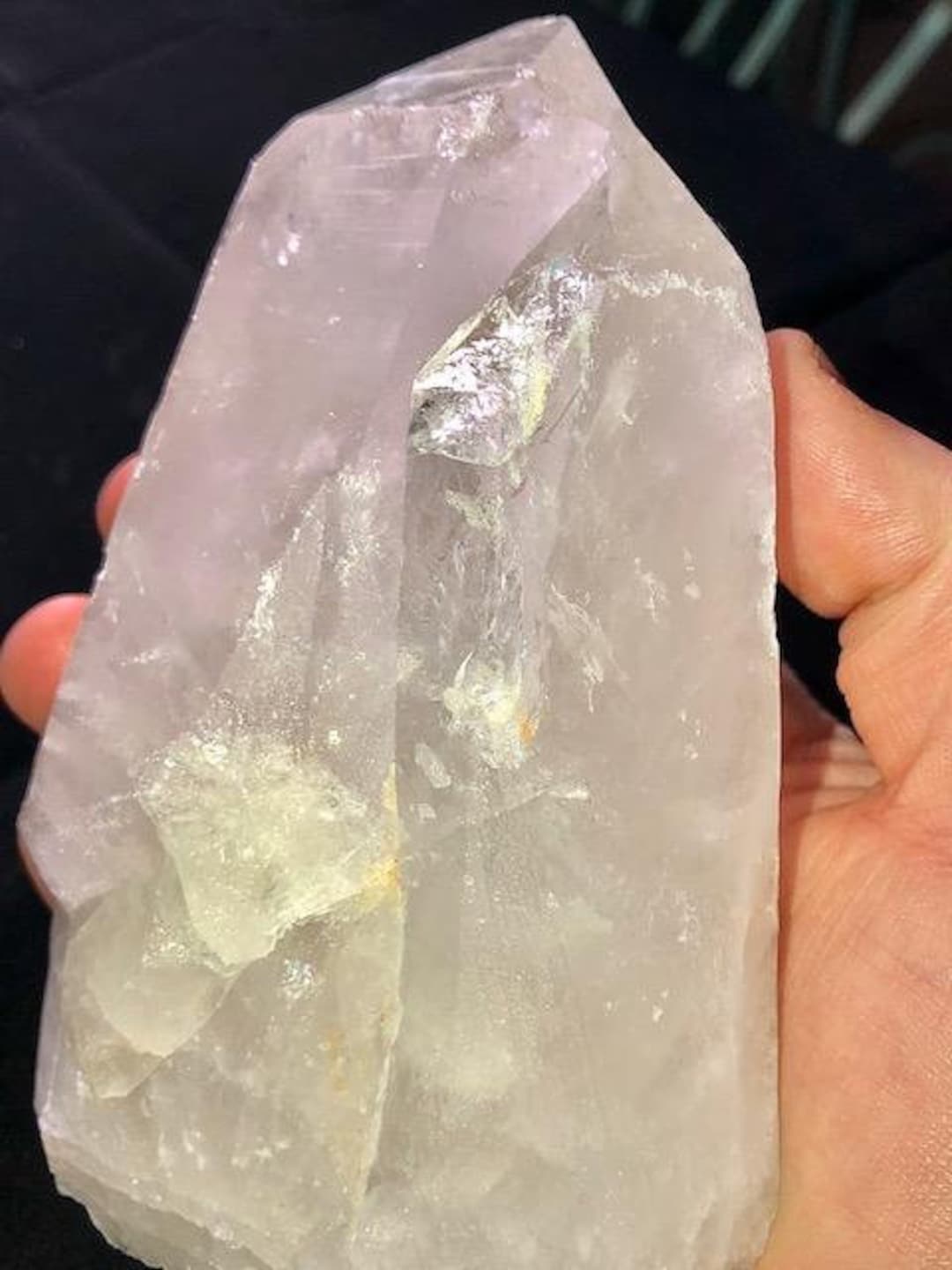 Large Clear and Cloudy Quartz Crystal Natural Point - Etsy