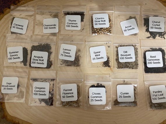18 Varieties Culinary Herb Collection Kit Most Popular Herb | Etsy