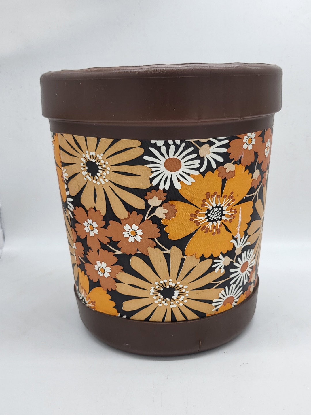 Vintage Brown Plastic Flower Pot Made in England - Etsy