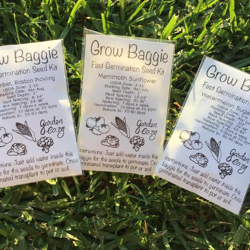 Grow Baggie Ready to Go Fast Germination Seed Kit Includes | Etsy