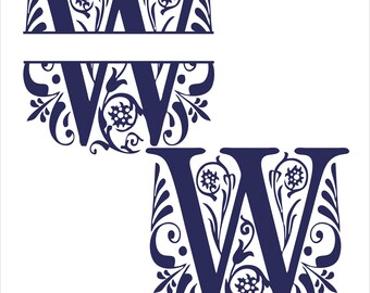 Letter w monogram | Etsy