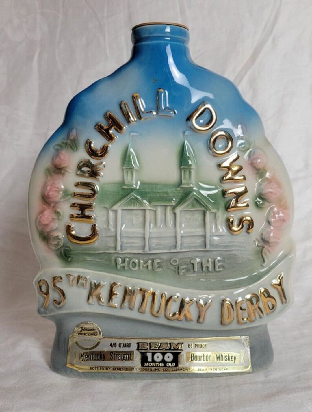 Vintage 1969 95th Kentucky Derby Bottle Decanter Churchill Downs Beam ...