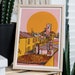 Antibes Art Print | South of France Art | Grimaldi Tower Drawing ...
