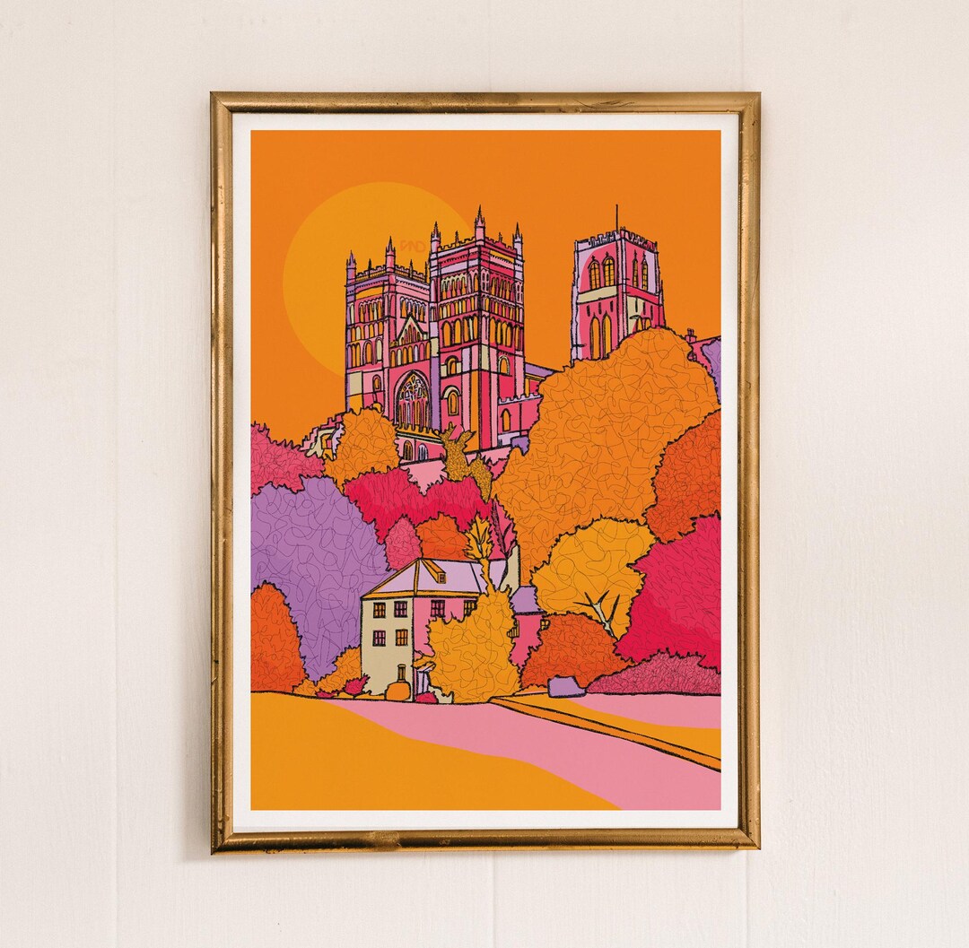 Durham Art Print | Durham Cathedral Drawing | Durham Print | Durham ...