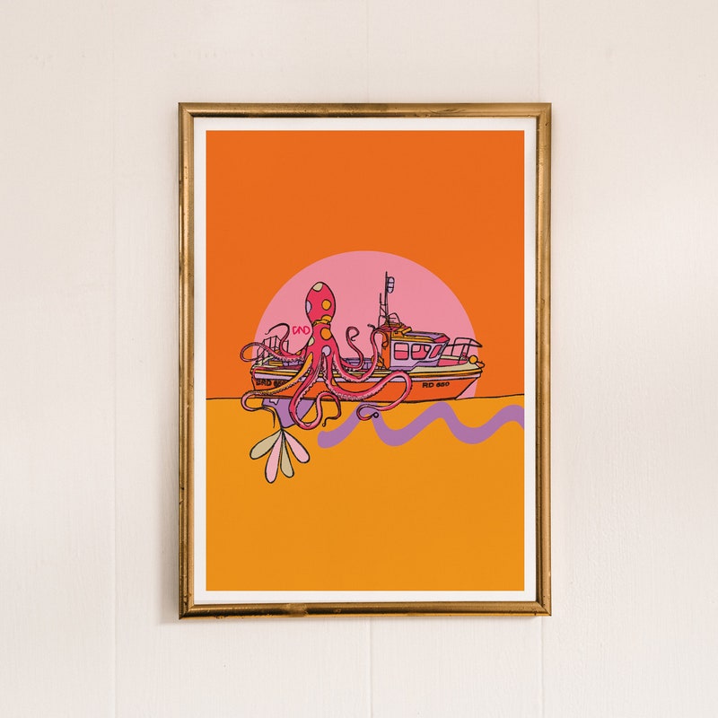 Sea Monster Print - Etsy