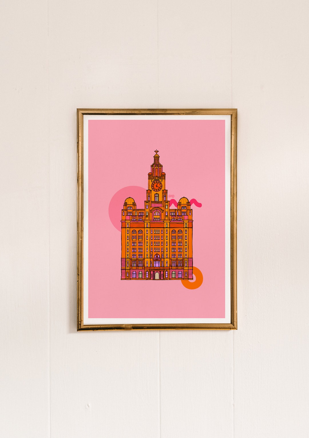 The Royal Liver Building Art Print | Bright Liverpool Print | Liverpool ...
