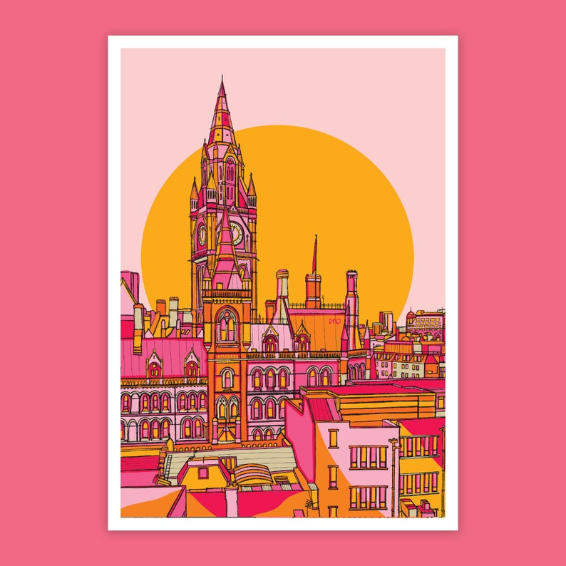 Manchester Art Print Living Room Wall Art | Etsy