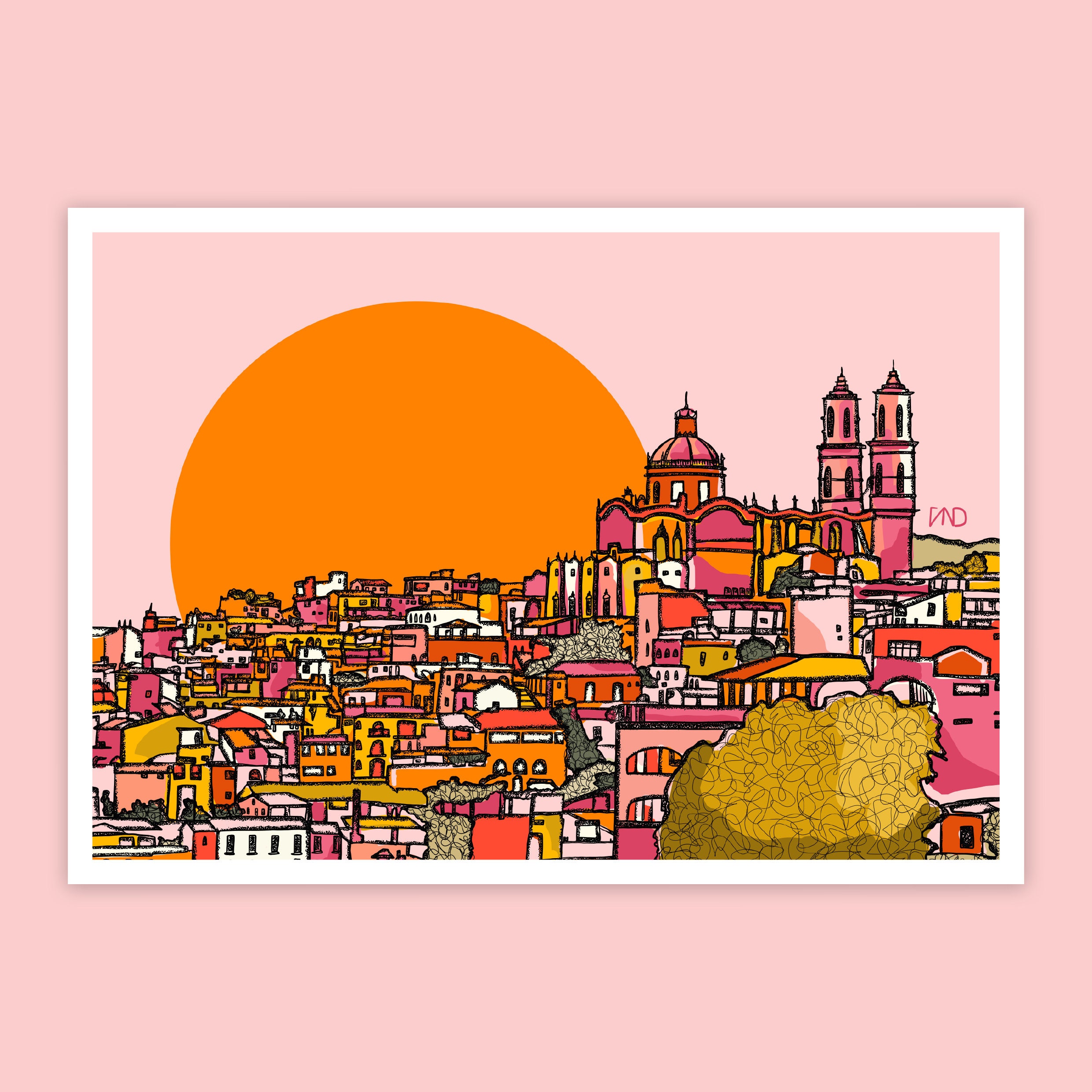 Mexico City Art Print: Colourful Travel Illustration - Etsy