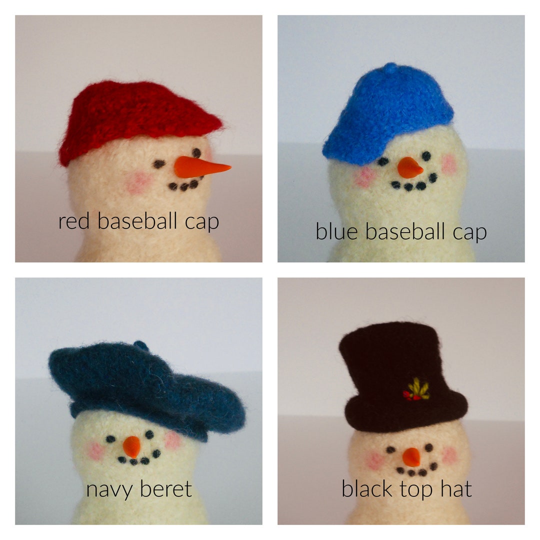 SNOWMAN HATS-4, Felted Snowman Hats, Snowman Gifts, Wool Hats for ...