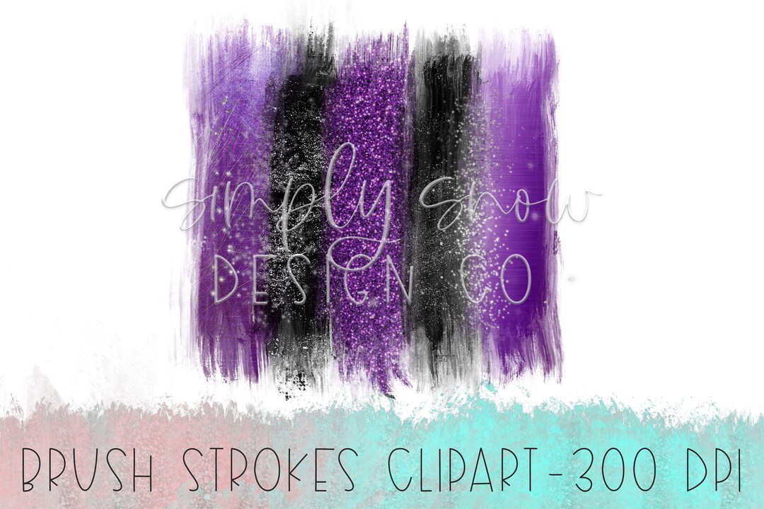 Halloween Purple Glitter Brush Strokes Background PNG, Waterslide Files ...