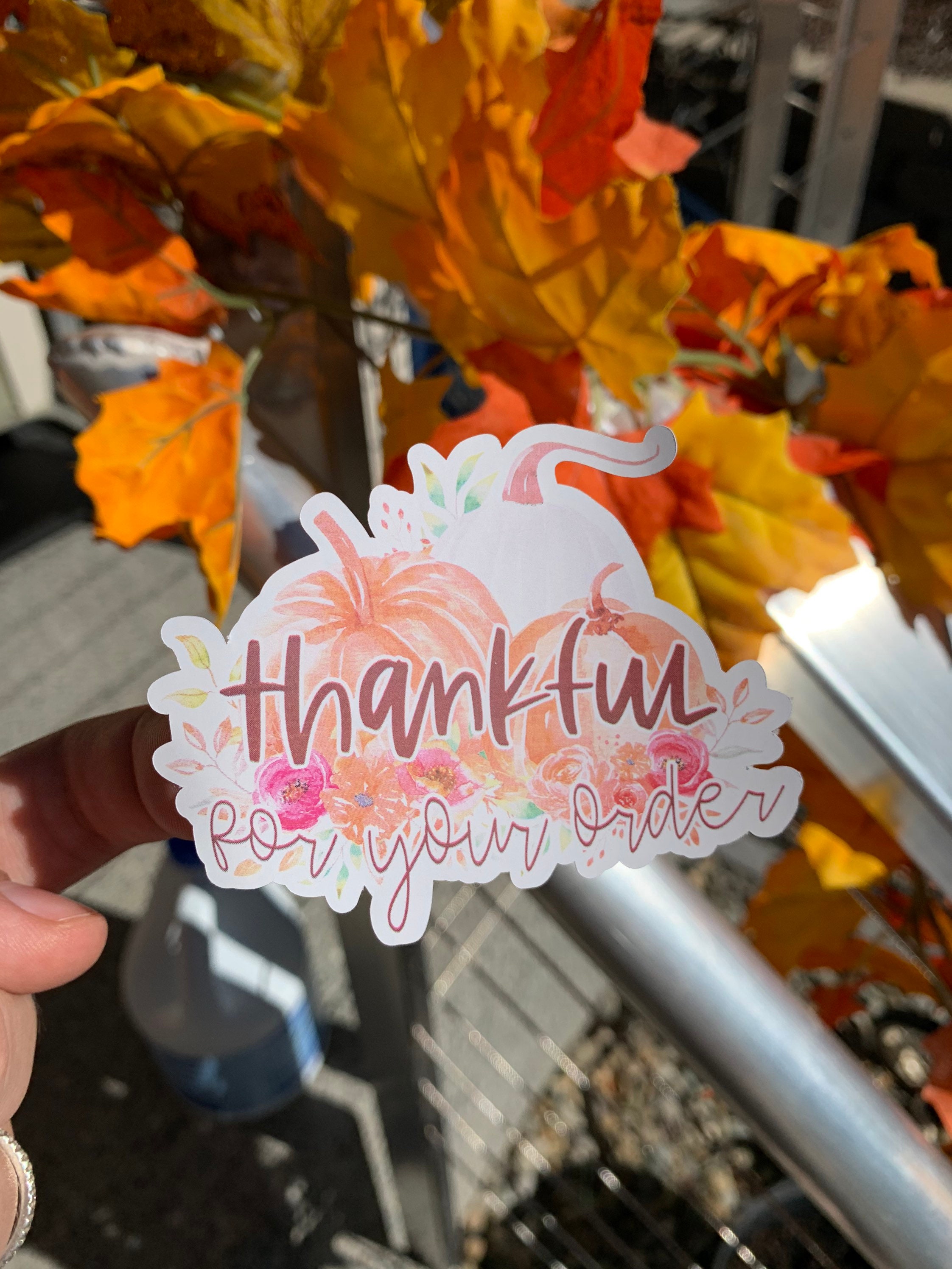 Fall Thankful Packaging Stickers PNG Print & Cut Stickers | Etsy