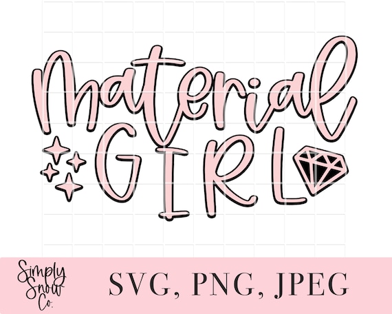 Material Girl SVG Comes With Offset Png Instant Download - Etsy