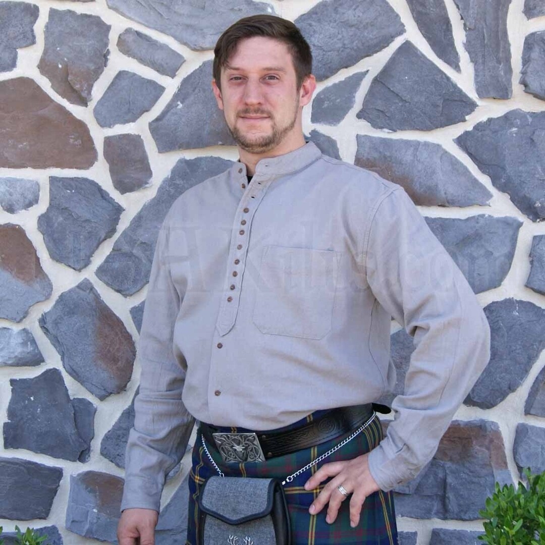 USA Kilts Grey Irish Grandfather Pirate Kilt Shirt - Etsy