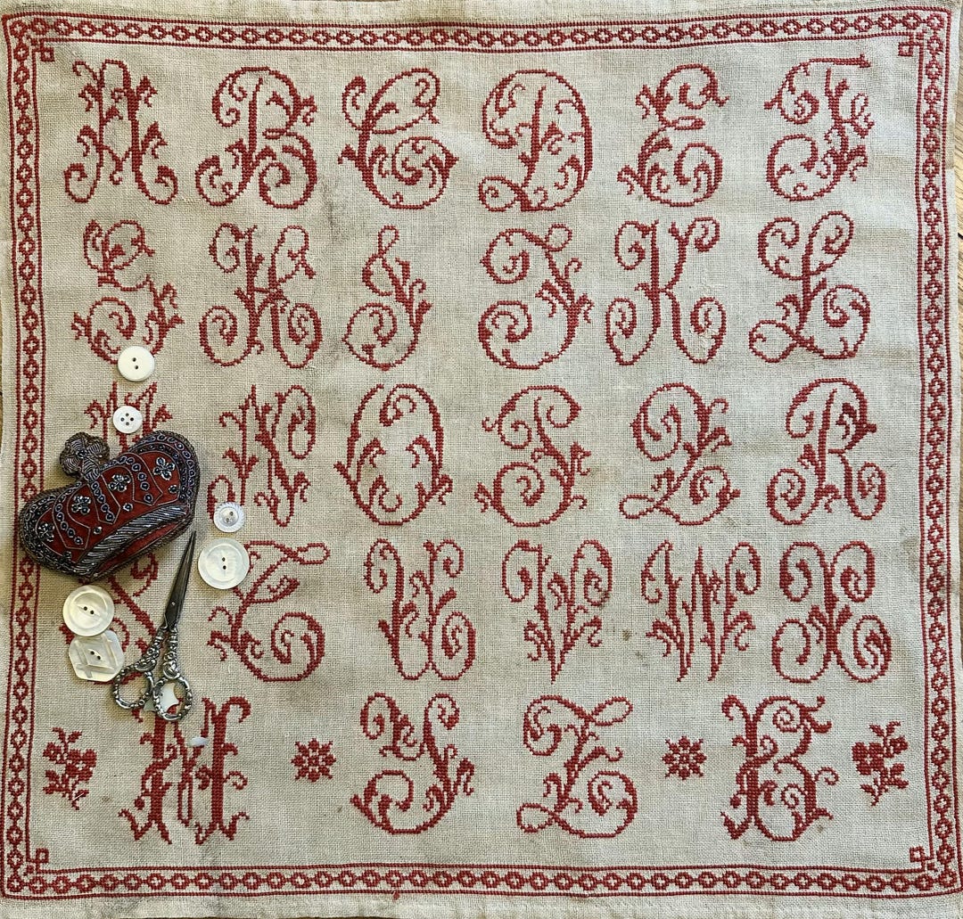 A French Fancy - a Reproduction Sampler PDF Chart - Etsy Australia