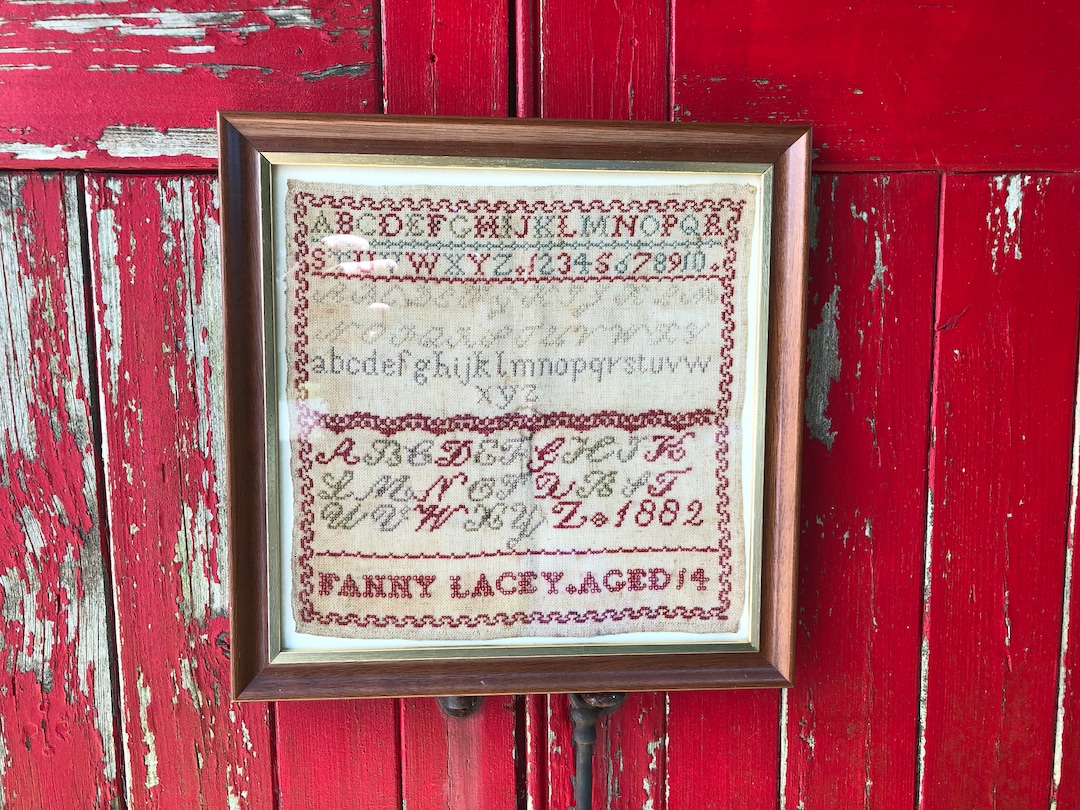 Fanny Lacey 1882 - a Reproduction Sampler PDF Chart - Etsy