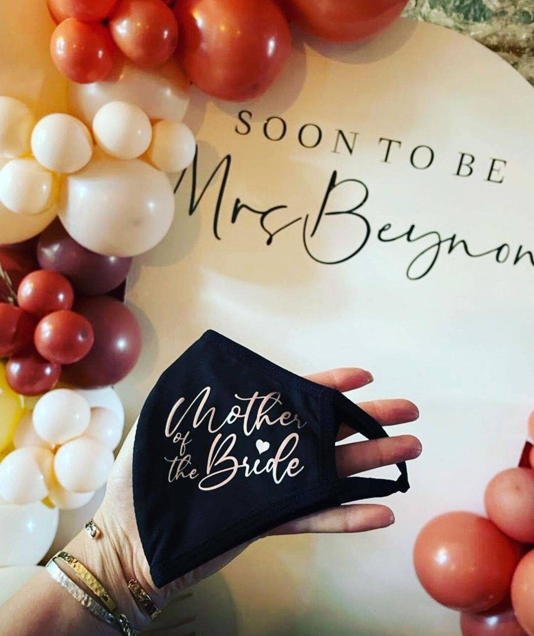 Mother of the bride Face mask for hen party / Face mask for brides ...