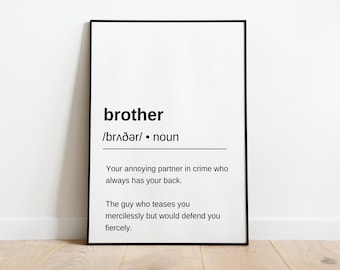 Family Definition Print, Family Meaning Poster, Family Quote Print for ...