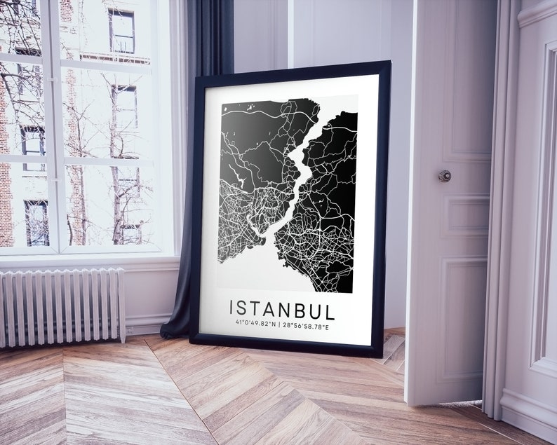 Set of 20 City Map Print Black&white City Map Poster Traveler and ...