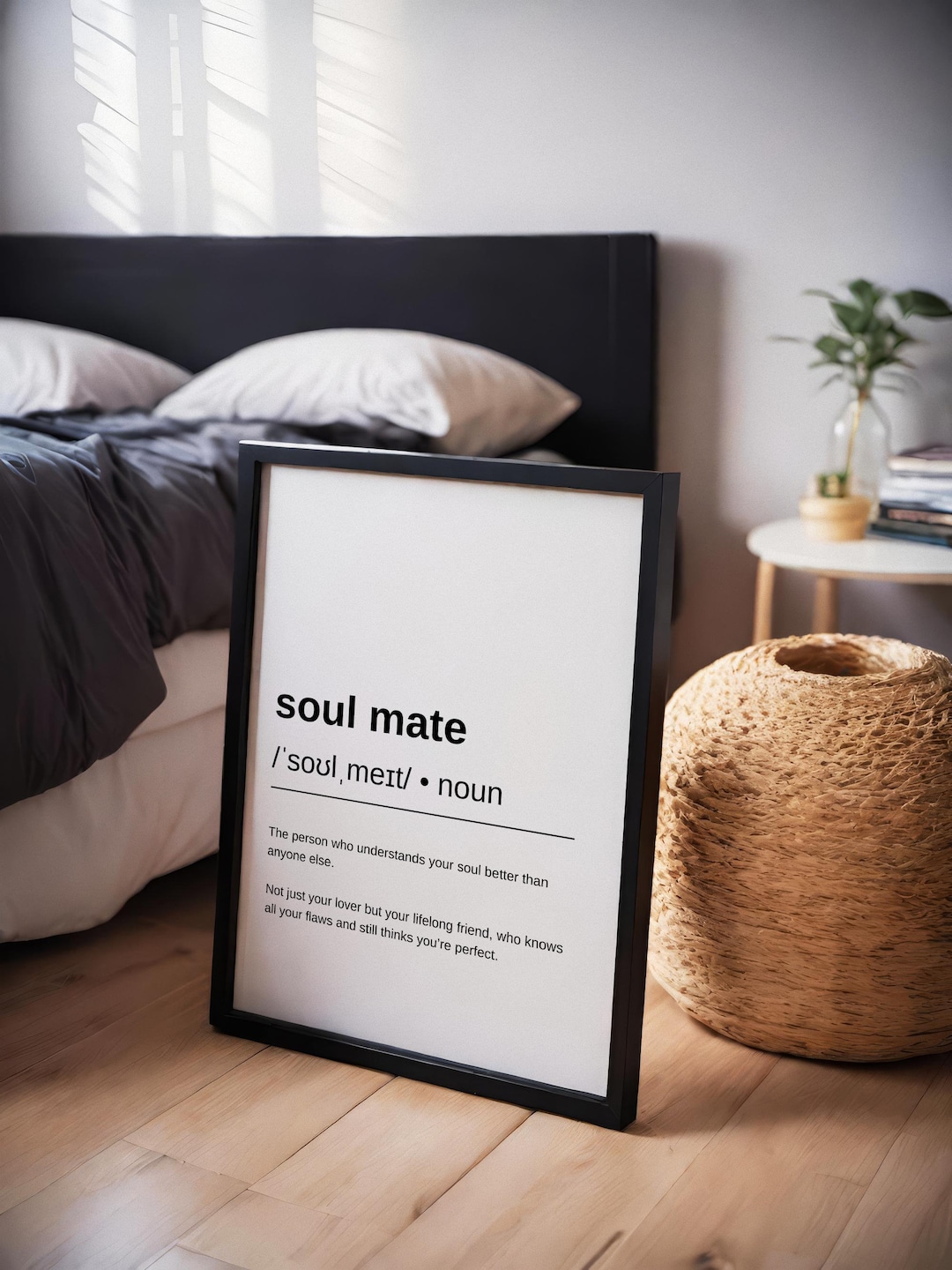 Soul Mate Definition Print, Soul Mate Meaning Poster, Soul Mate Card ...