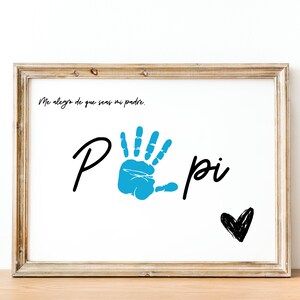Handprint/footprint Template for Dad, Father's Day Gift for Papa From ...