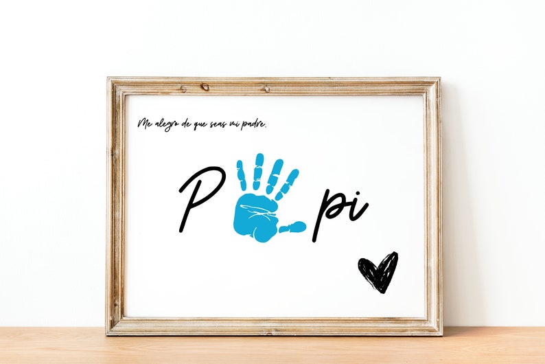 Handprint/footprint Template for Dad, Father's Day Gift for Papa From ...