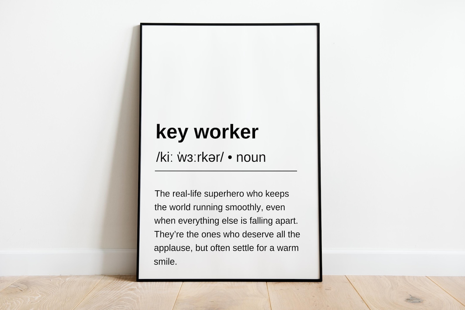 Key Worker Definition Print, Key Worker Meaning Poster, Key Worker ...