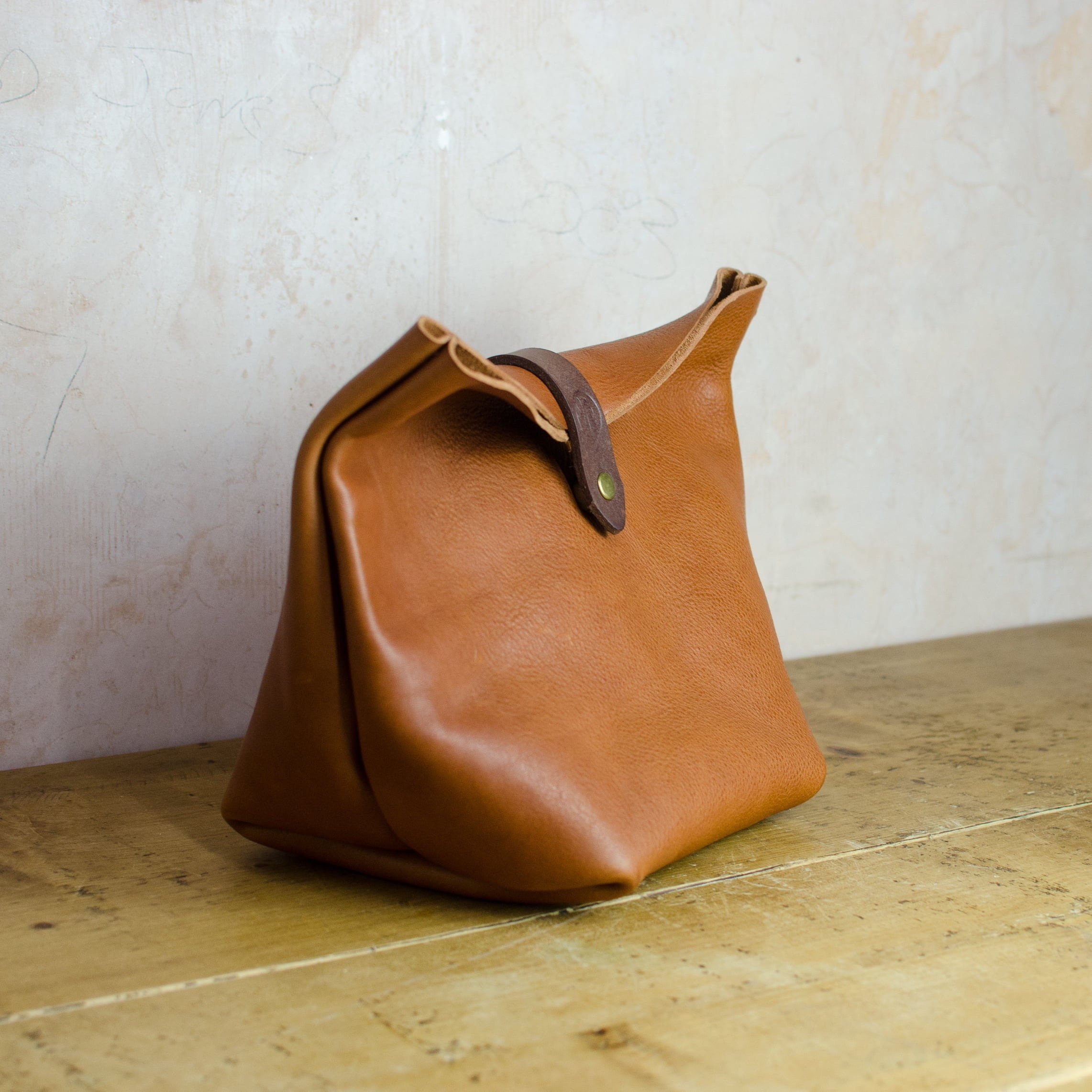 Handmade Tan Leather Toiletry Bag – Italian Leather Travel Dopp Kit - Etsy