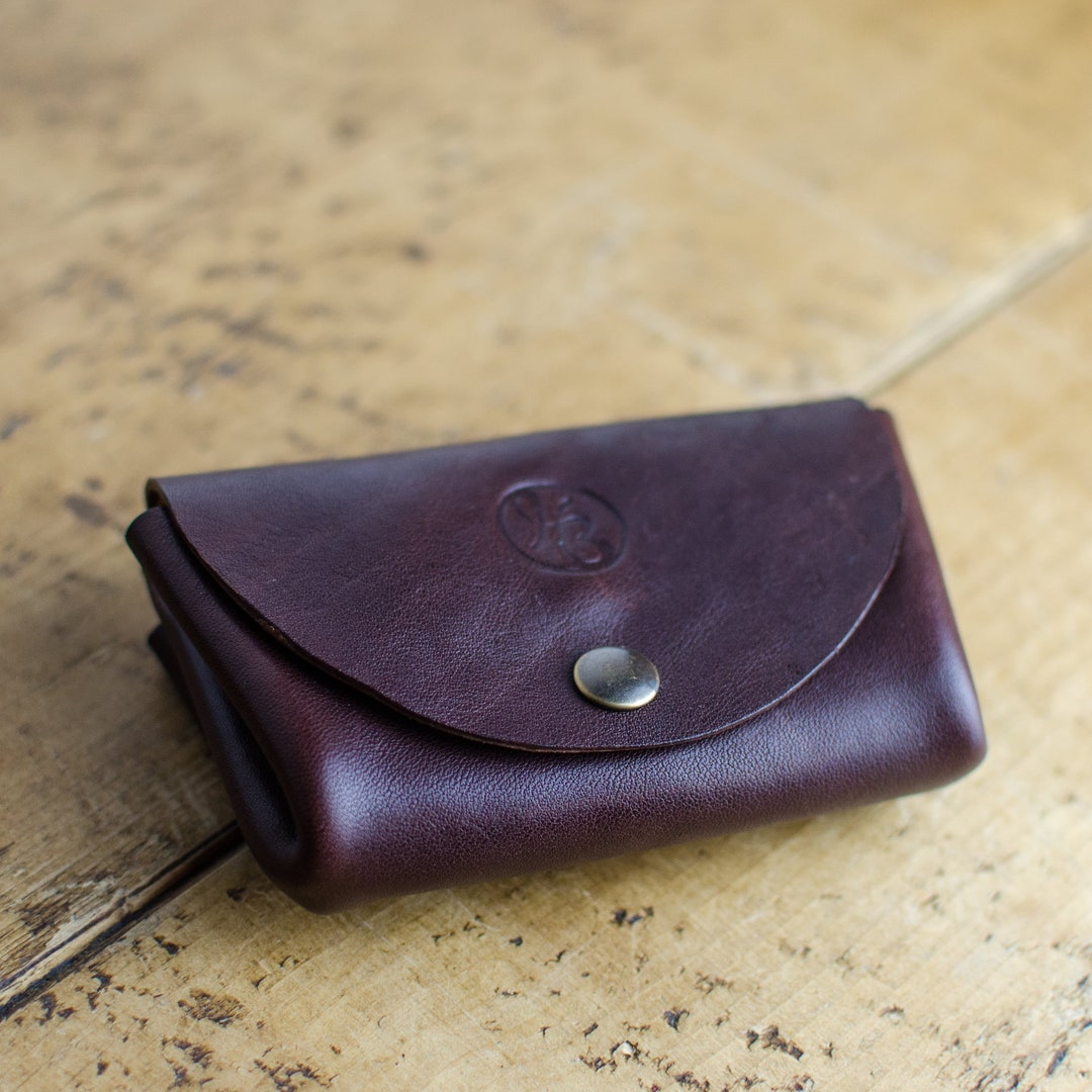 Handmade Leather Purse, Leather Card Wallet, Gift for Her, Leather Coin ...