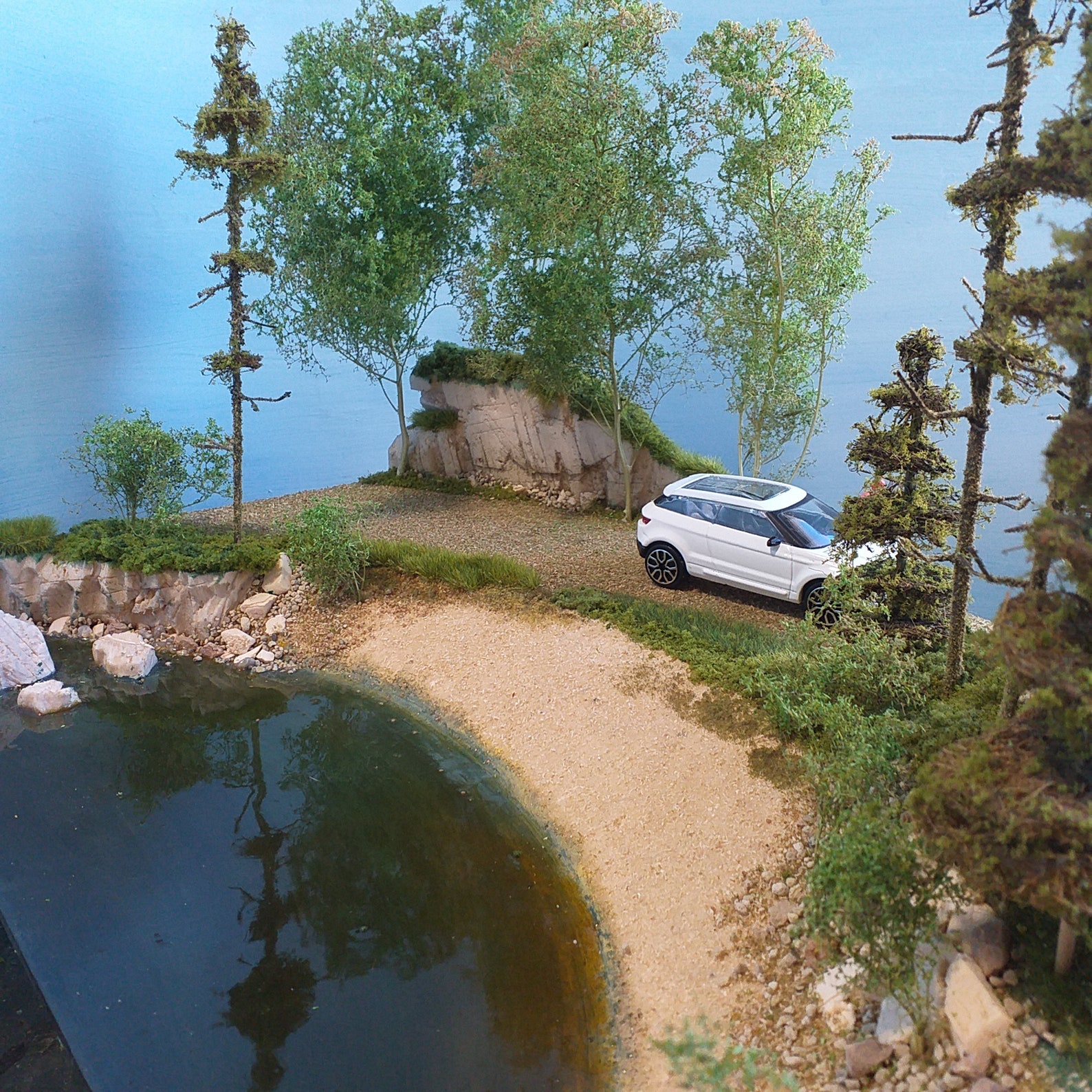 Diorama Scenic Lake With Forest Road Suits Scale 1/32 to 1/100 - Etsy