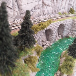Model Railway With a Realistic Forest Mountain Layout, With Lakes and ...