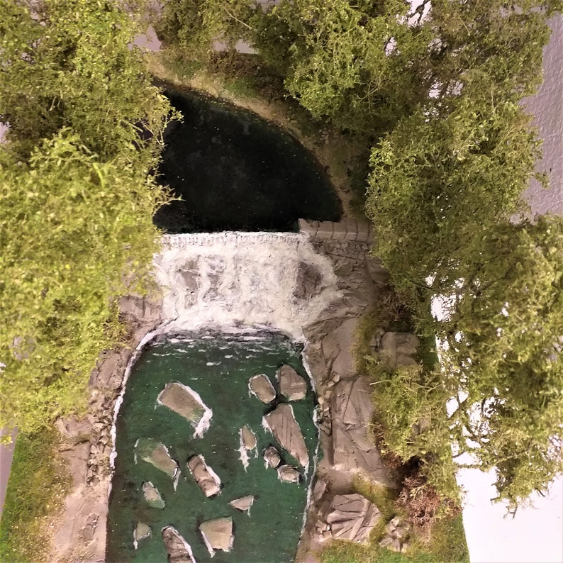 Diorama of the Bronx River Waterfall in Scarsdale, USA. - Etsy