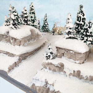 Model Winter Snow Diorama With Frozen Lake, Scale 1/160 - Etsy