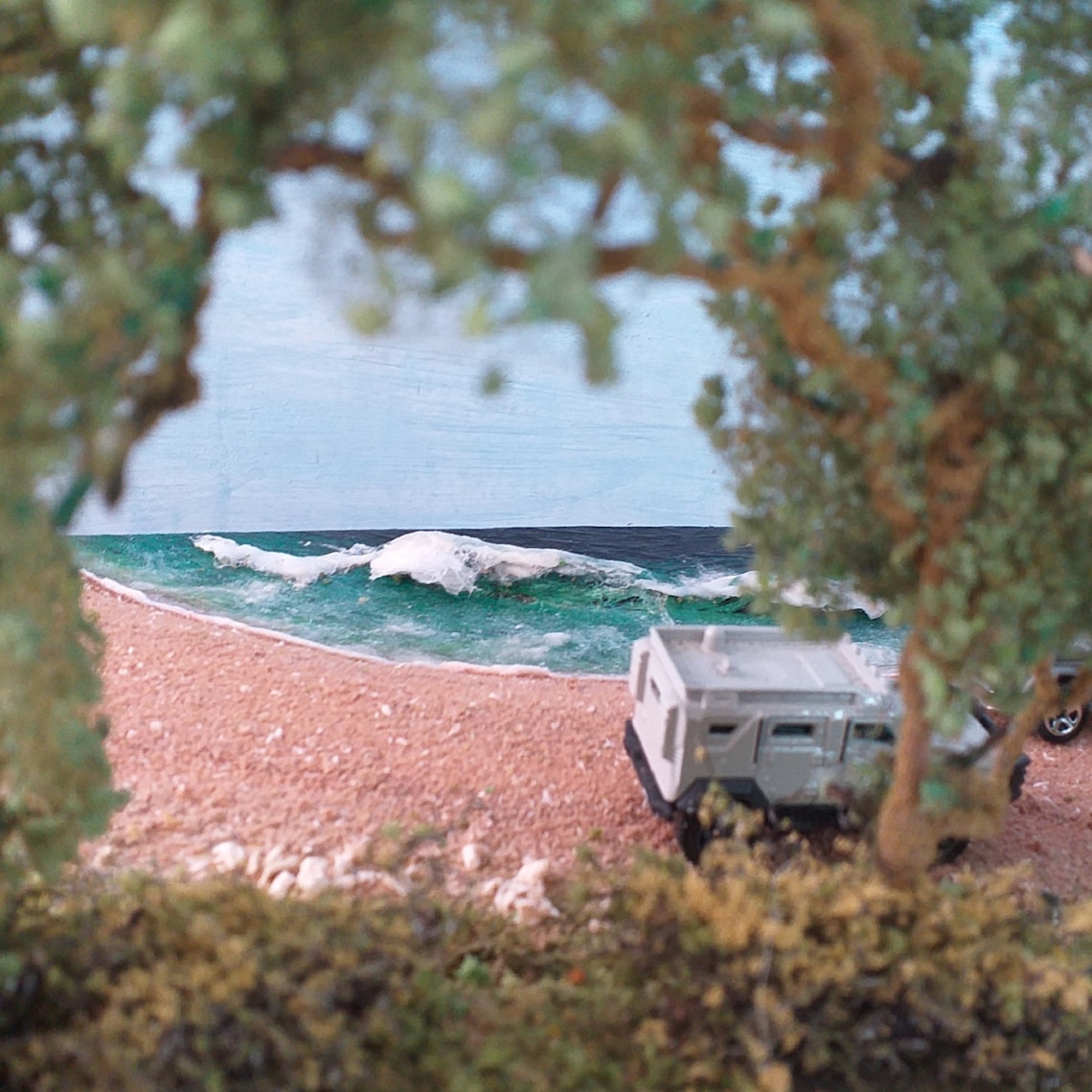 Model Seashore Diorama With Beach for Scale 1/22 to 1/100 | Etsy