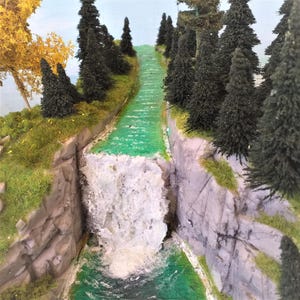 Model Railway With a Realistic Forest Mountain Layout, With Lakes and ...