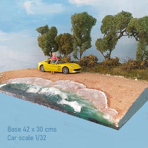 Model Seashore Diorama With Beach for Scale 1/22 to 1/100 - Etsy