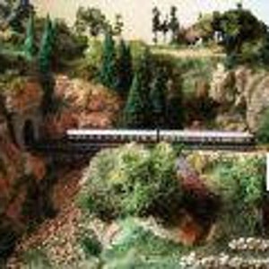 Double Track Model Railway Layout With Watarfall and Lake in N Scale 1/ ...