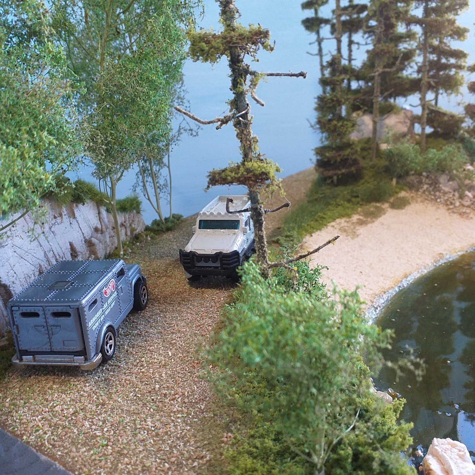 Diorama Scenic Lake With Forest Road Suits Scale 1/32 to 1/100 - Etsy