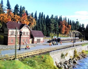 Scenic Model Display Railroad Layout Diorama in N Scale - Etsy